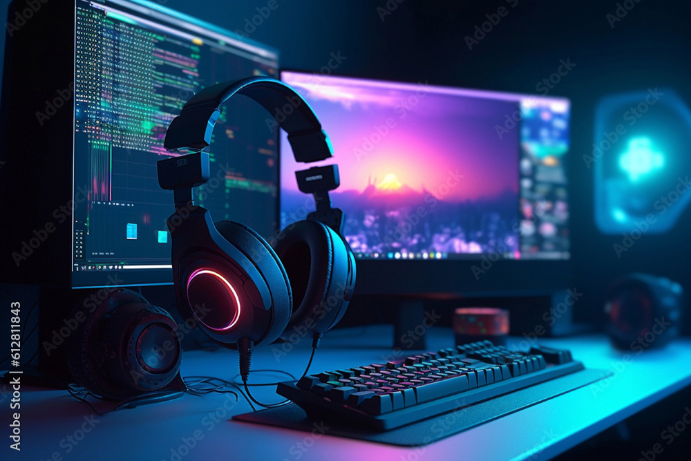 desktop gamer and online streamer, created by a neural network ...