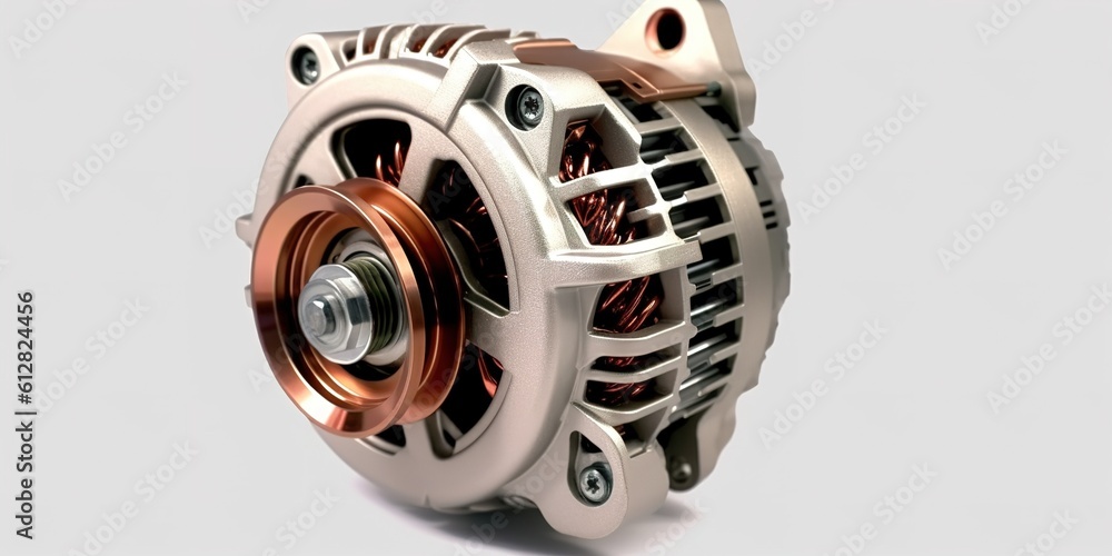 Car water pump isolated on white background. Water pump circulates ...