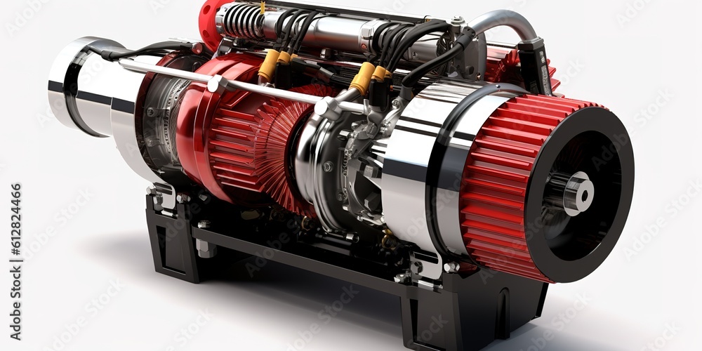 Car water pump isolated on white background. Water pump circulates ...