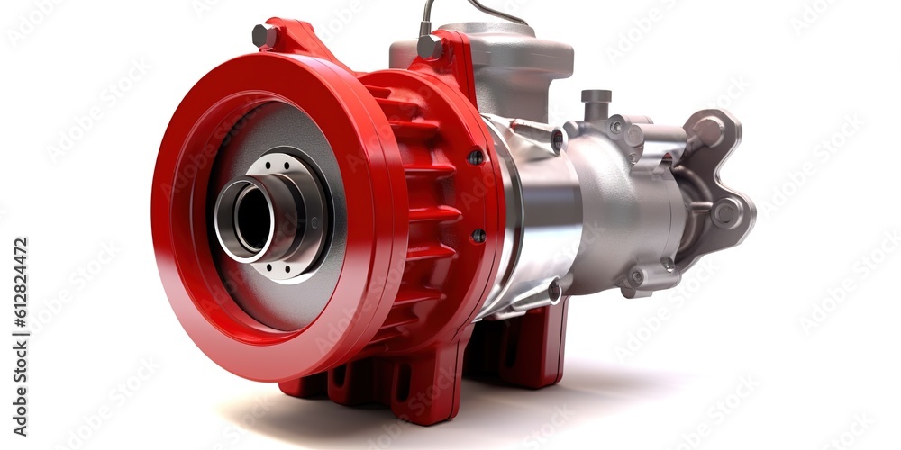 Car water pump isolated on white background. Water pump circulates ...