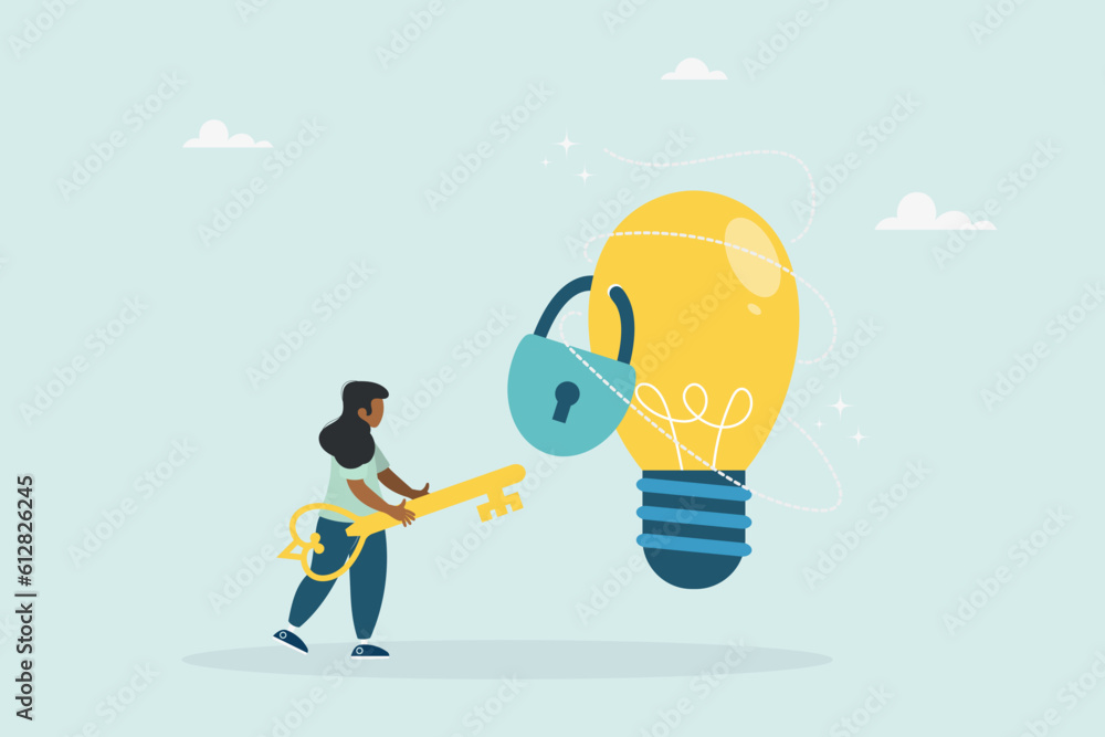 Unlock a new business idea, invent a new product or creativity concept ...