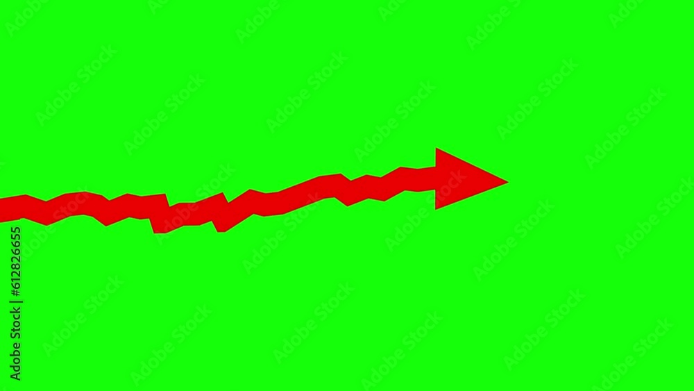 Chart arrow fat still goes right seamless greenbox loop. Red and green ...