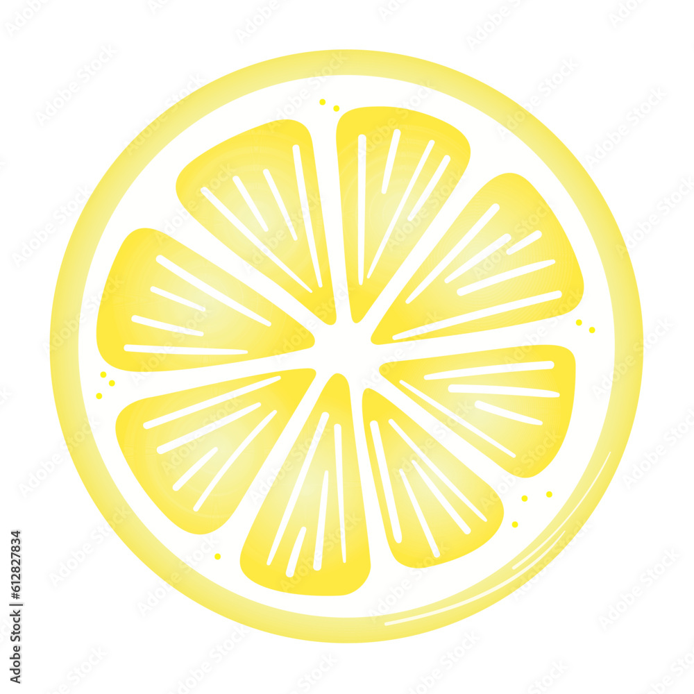 Gradient lemon slice clip art, vector illustration Stock Vector | Adobe ...