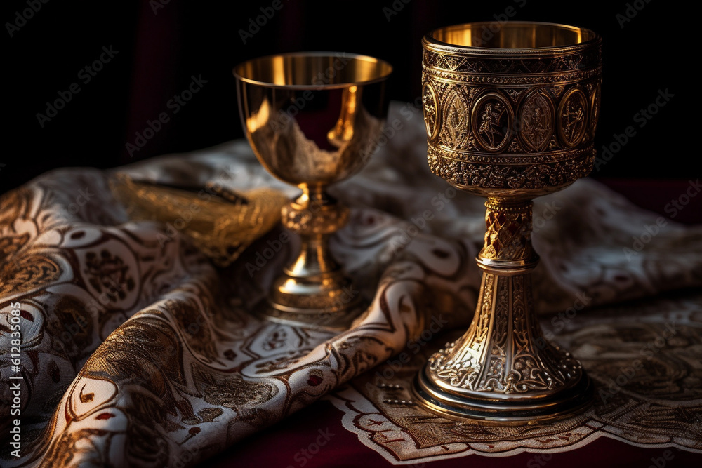 An image that portrays the solemnity of the Christian chalice ...