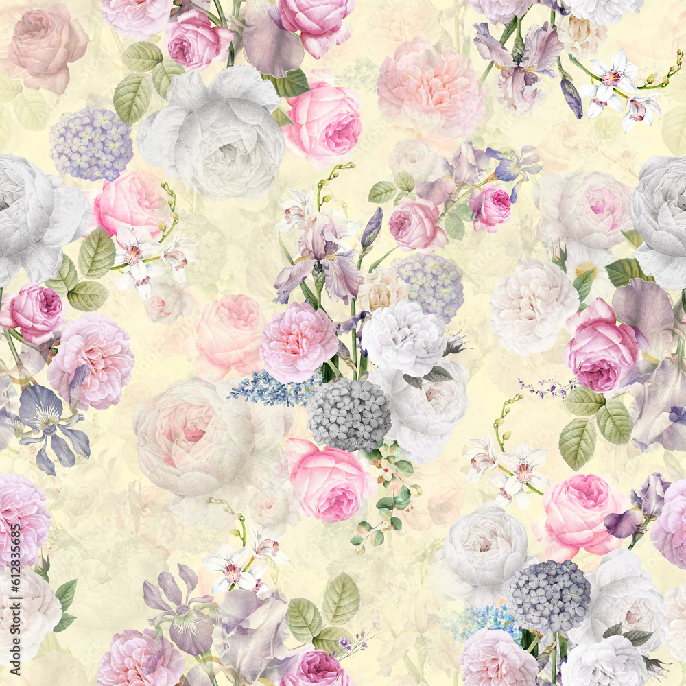 Textile floral flower texture patterns for fabric digital print Stock ...