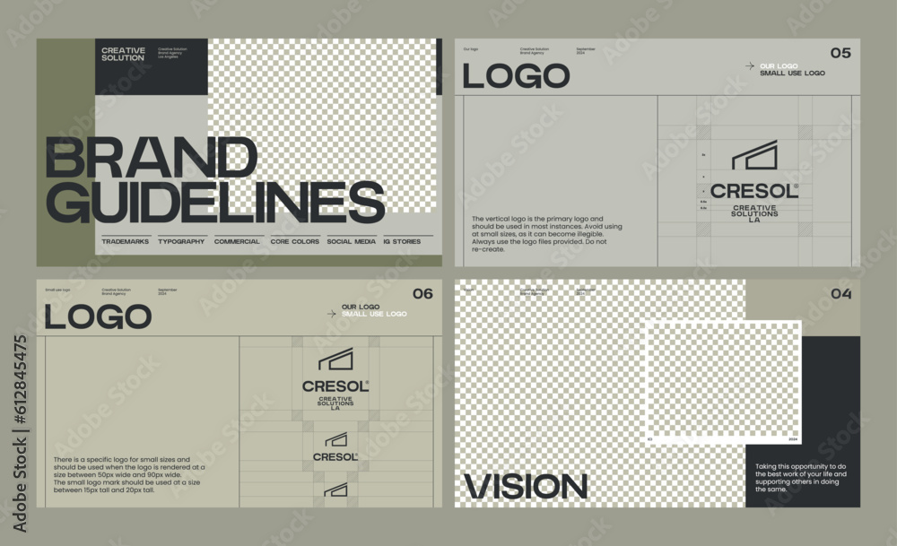 Poster Brand identity guideline template to create visual identity of ...
