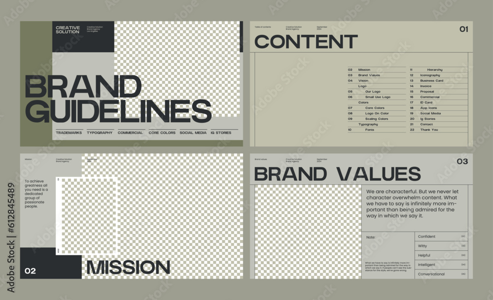 Vetor de Brand identity guideline template to create visual identity of ...