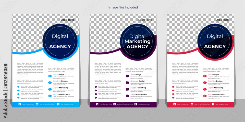 Corporate business flyer template design with blue color. Flyer design ...