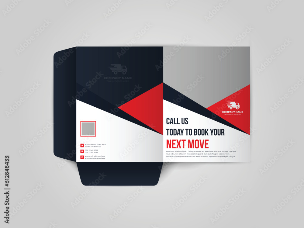 Moving service Presentation folder for files, Business Presentation ...