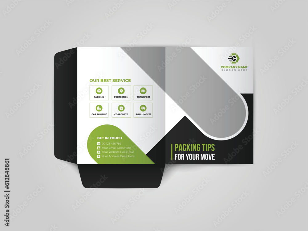 Moving service Presentation folder for files, Business Presentation ...