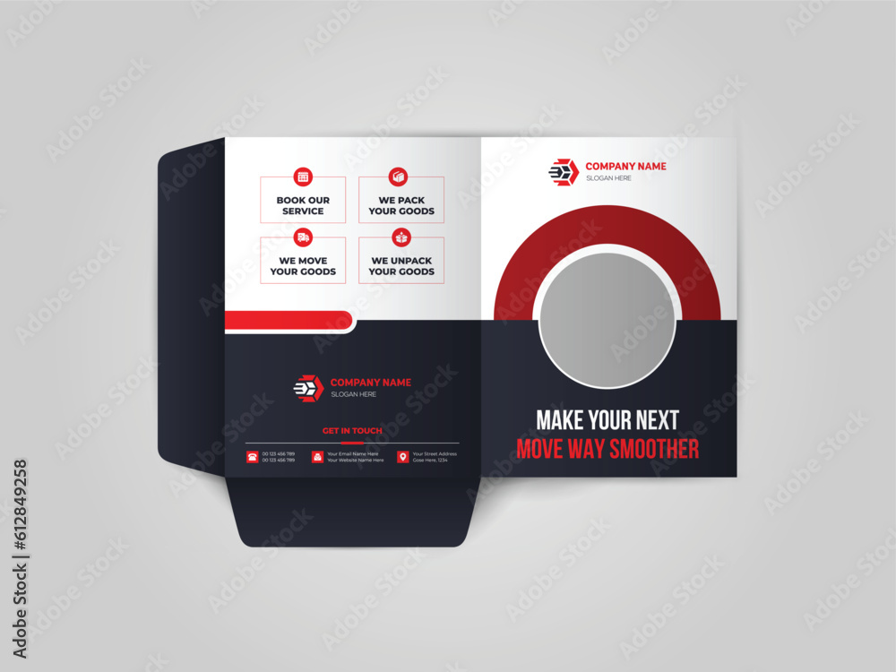 Moving service Presentation folder for files, Business Presentation ...