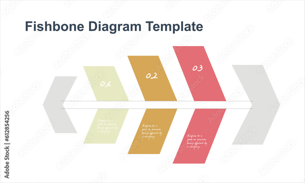 fishbone diagram fish shaped infographic with small circle dot ...