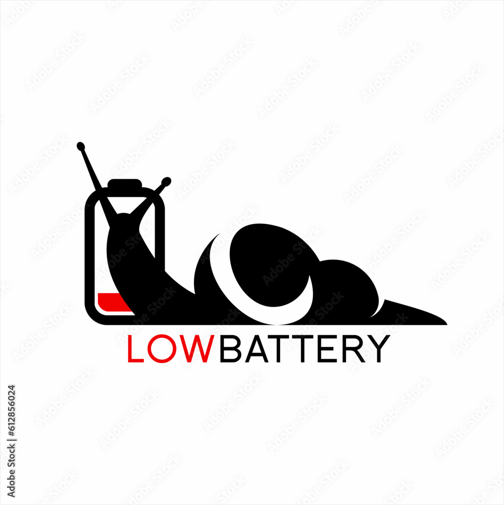Low Battery Logo design. Types of logos and vector logos. Low battery ...
