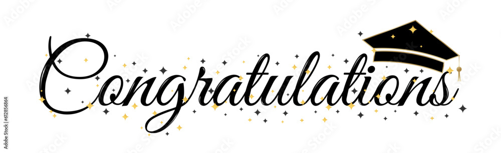 congratulation vector design with blue and gold star elements and latin ...