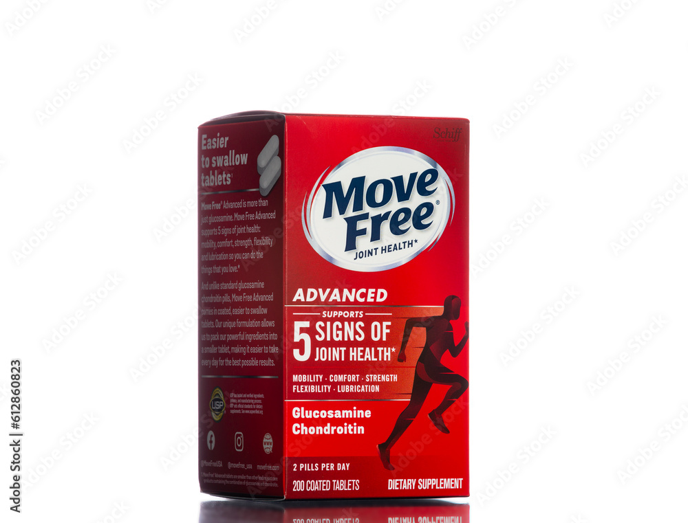 Chicago, USA - June 13, 2023: Move Free Advanced + MSM and Vitamin D3 ...