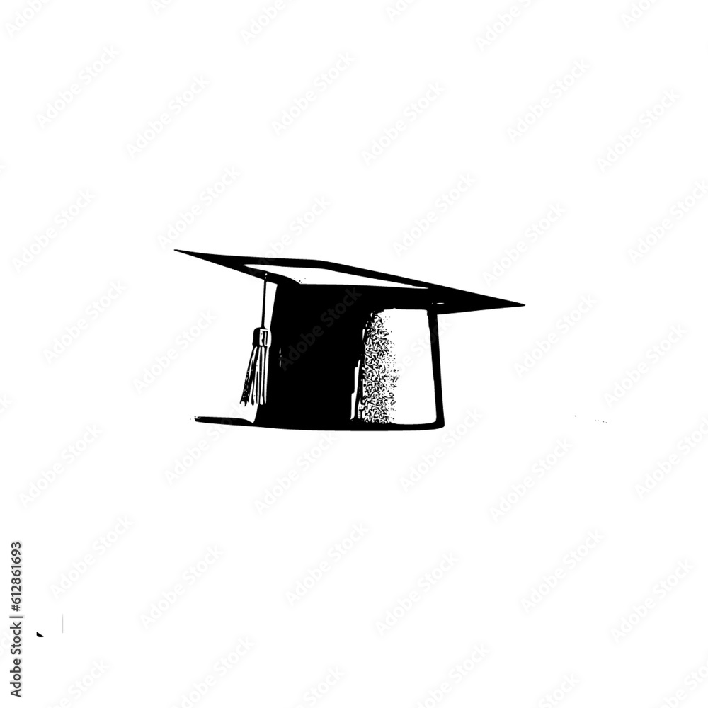 Black graduation hat isolated on transparent background, Graduation hat ...