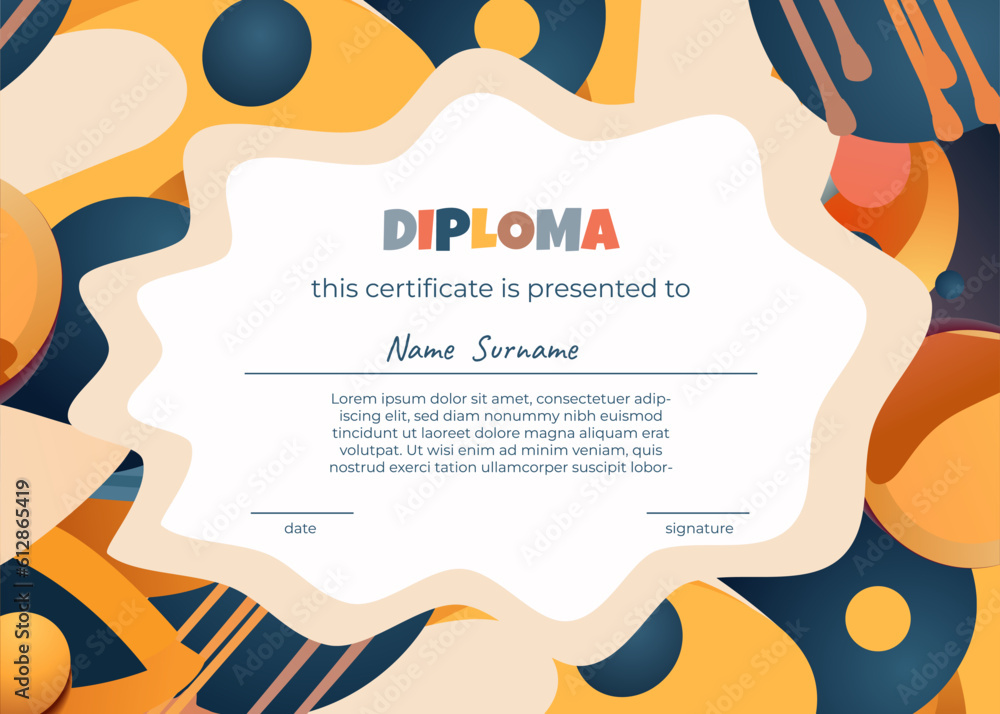 Certificate of appreciation template design. Elegant business diploma ...