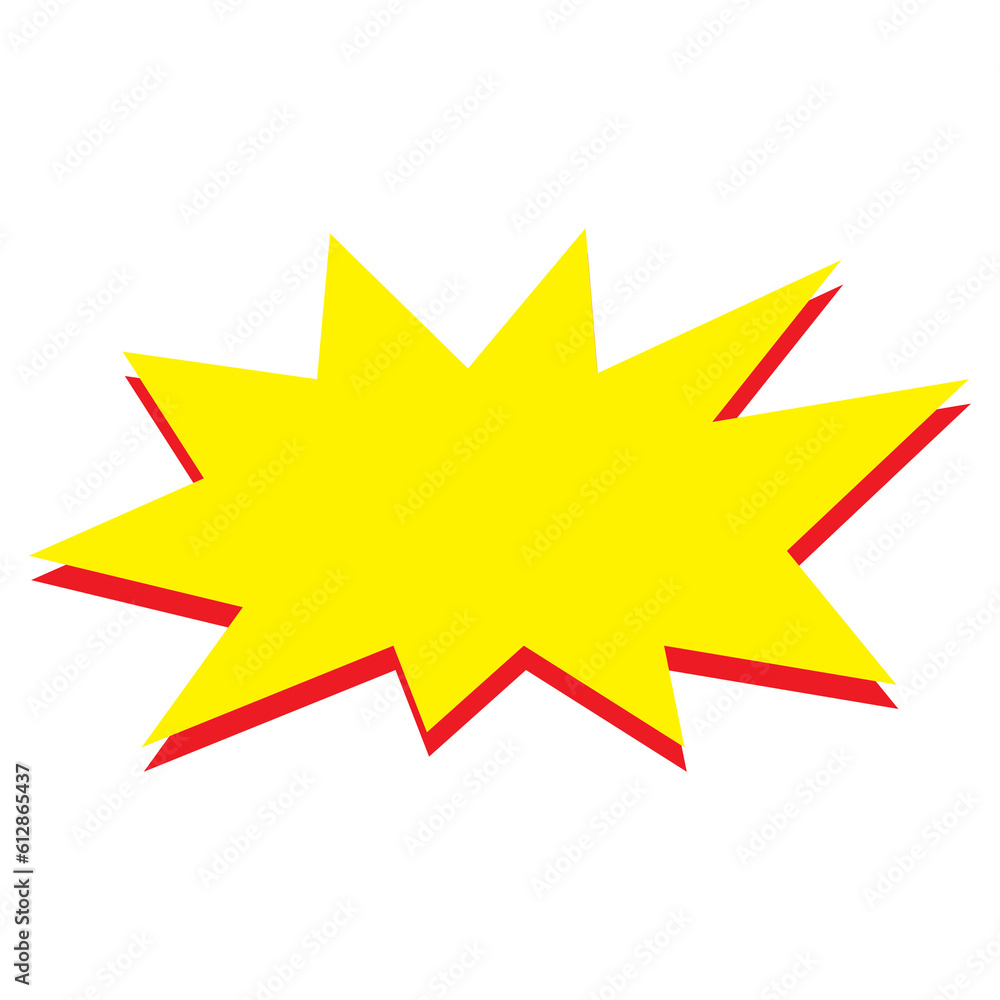 yellow star for surprise sale shock promotion price tag design Stock ...