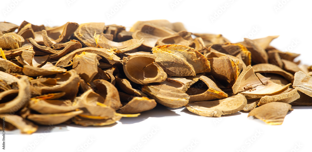 Apricot kernel. Raw materials for production. Natural, vegetable, scrub ...