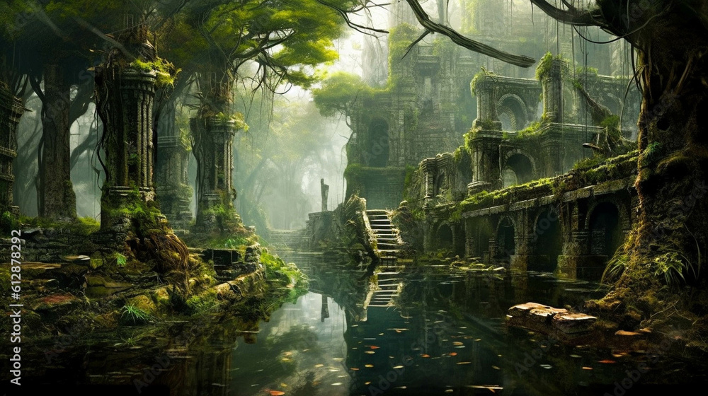 Mysteries of the Giant Tree Forest. Unveiling the Swamp Ruins ...