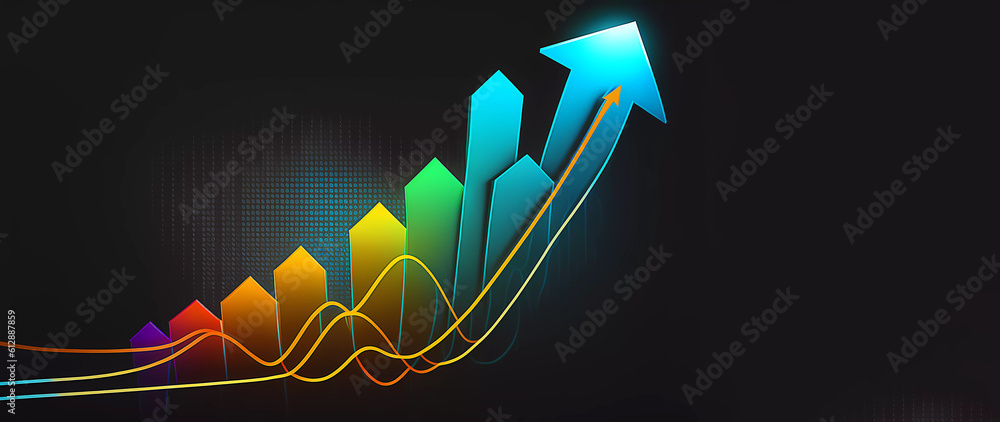 Growth chart. A sharp increase. Banner. created by AI Stock ...