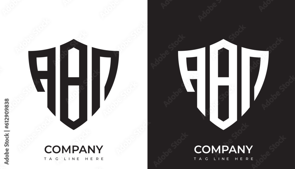 ABN logo. ABN shield logo design. ABN logo for technology, business and ...
