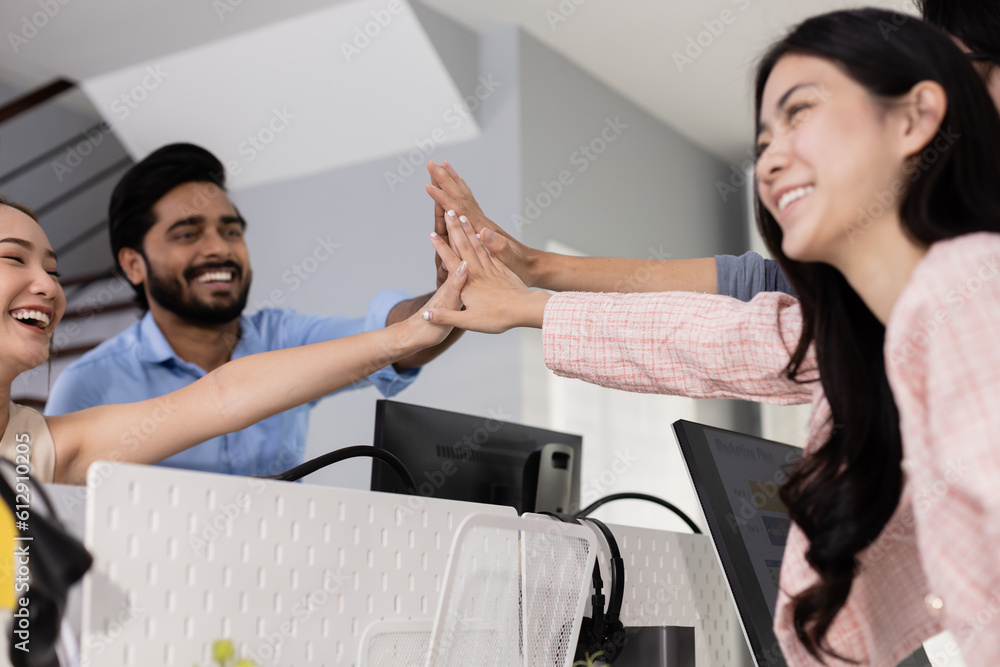 Successful of asian business person team. Success meeting new ...