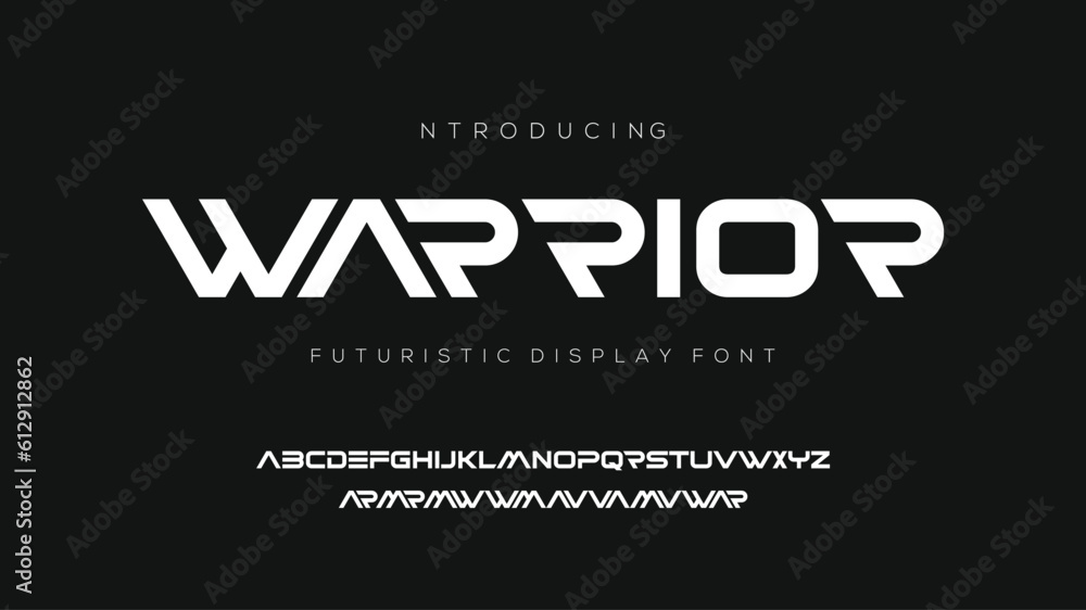 Futuristic style alphabet. Thin segment line font, minimalist type for ...