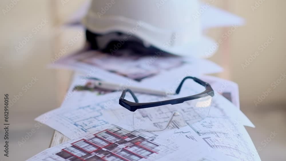 Architecture documentation, heap of engineering project papers at ...