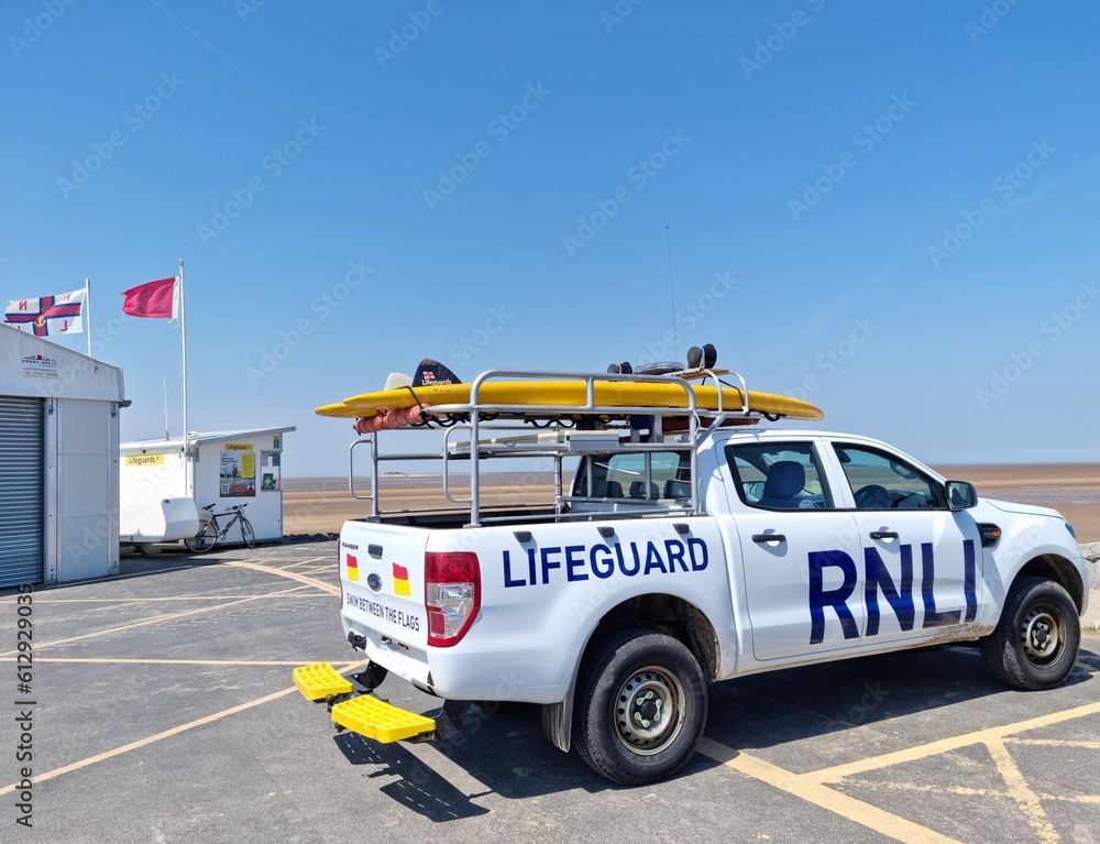 West Kirby Merseyside UK 06 13 2023 a white 2021 Ford Ranger pickup ...