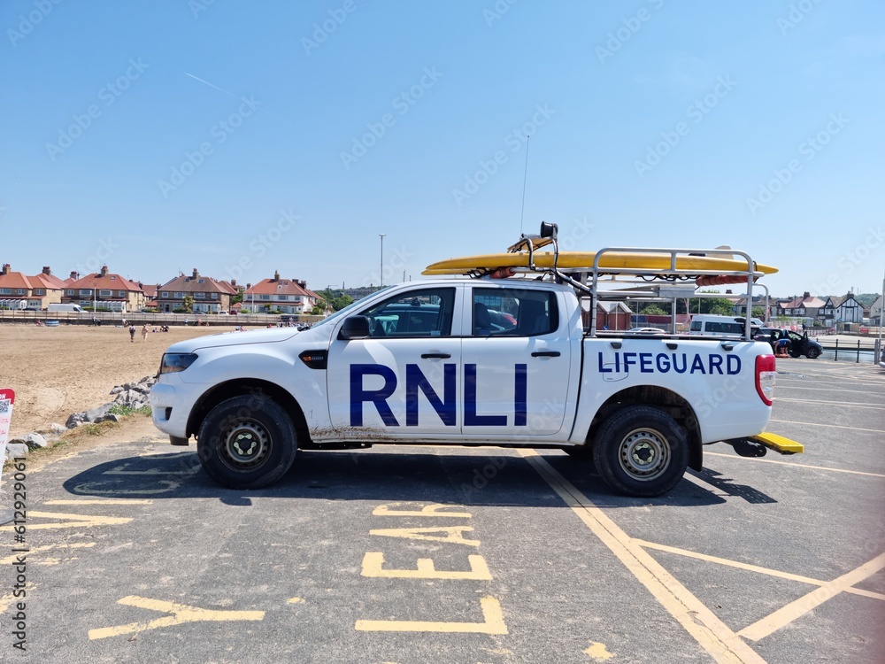 West Kirby Merseyside UK 06 13 2023 a white 2021 Ford Ranger pickup ...