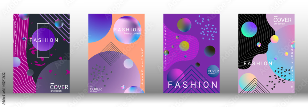 Future futuristic template with abstract forms for banner design ...