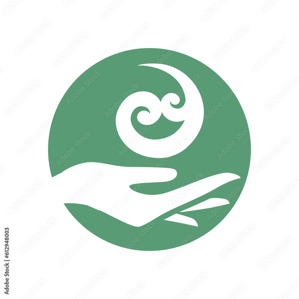 hand holding Maori koru symbol Stock Vector | Adobe Stock