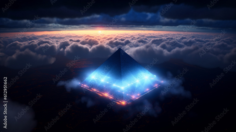 Ascending Clouds: The Pyramid of Cloud Computing ,Generative AI Stock ...
