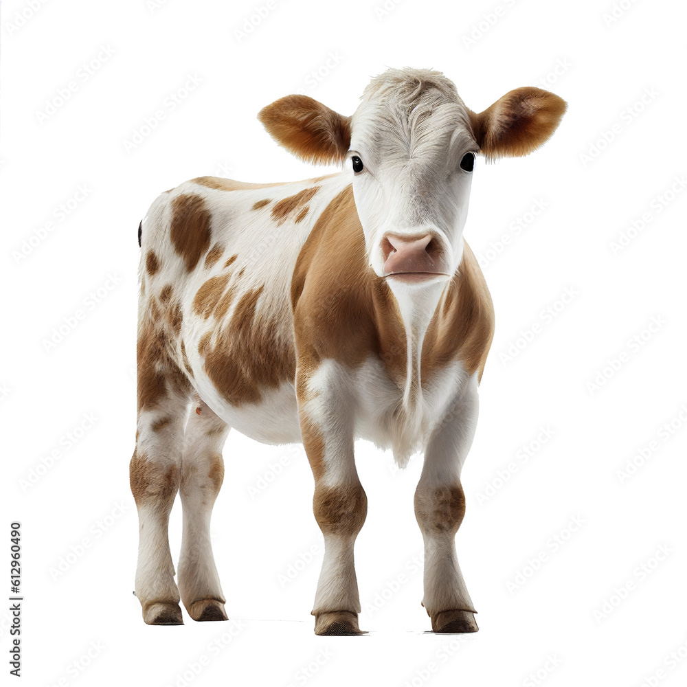 cow isolated on transparent background. PNG file. Stock Illustration ...