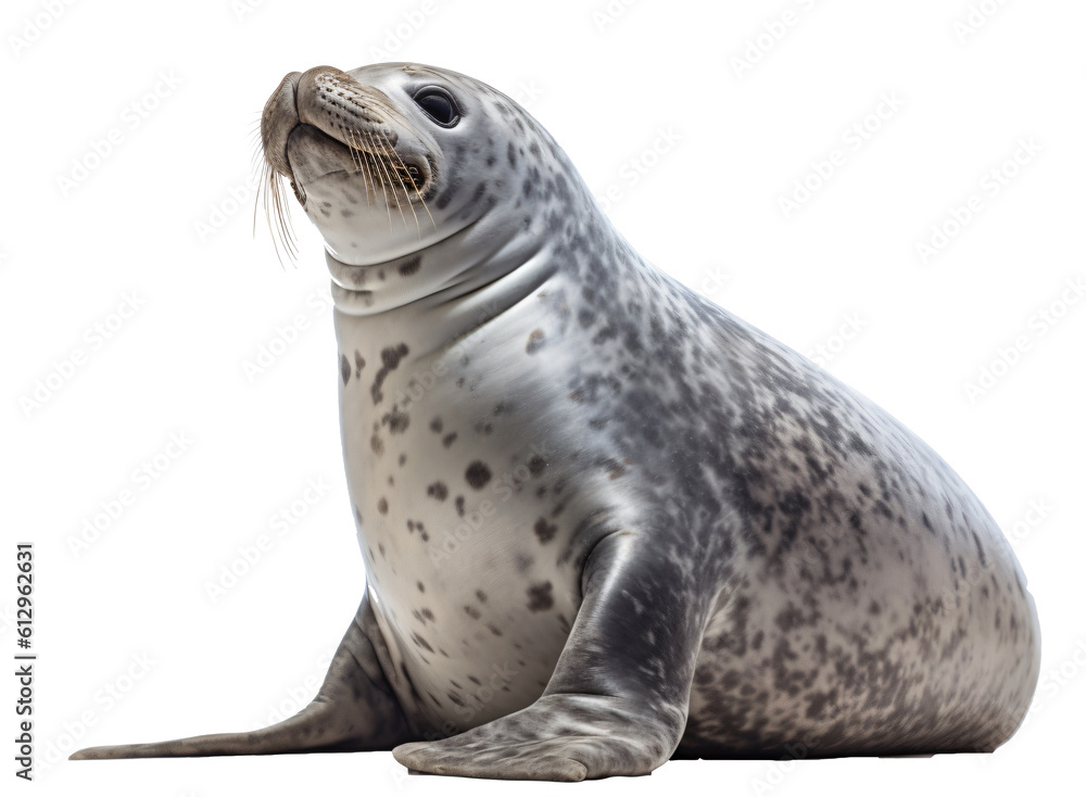 leopard seal isolated on the transparent background PNG. AI generative ...