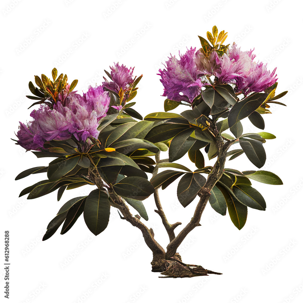 Png file. beautiful rhododendron tree flowers isolated on a transparent ...