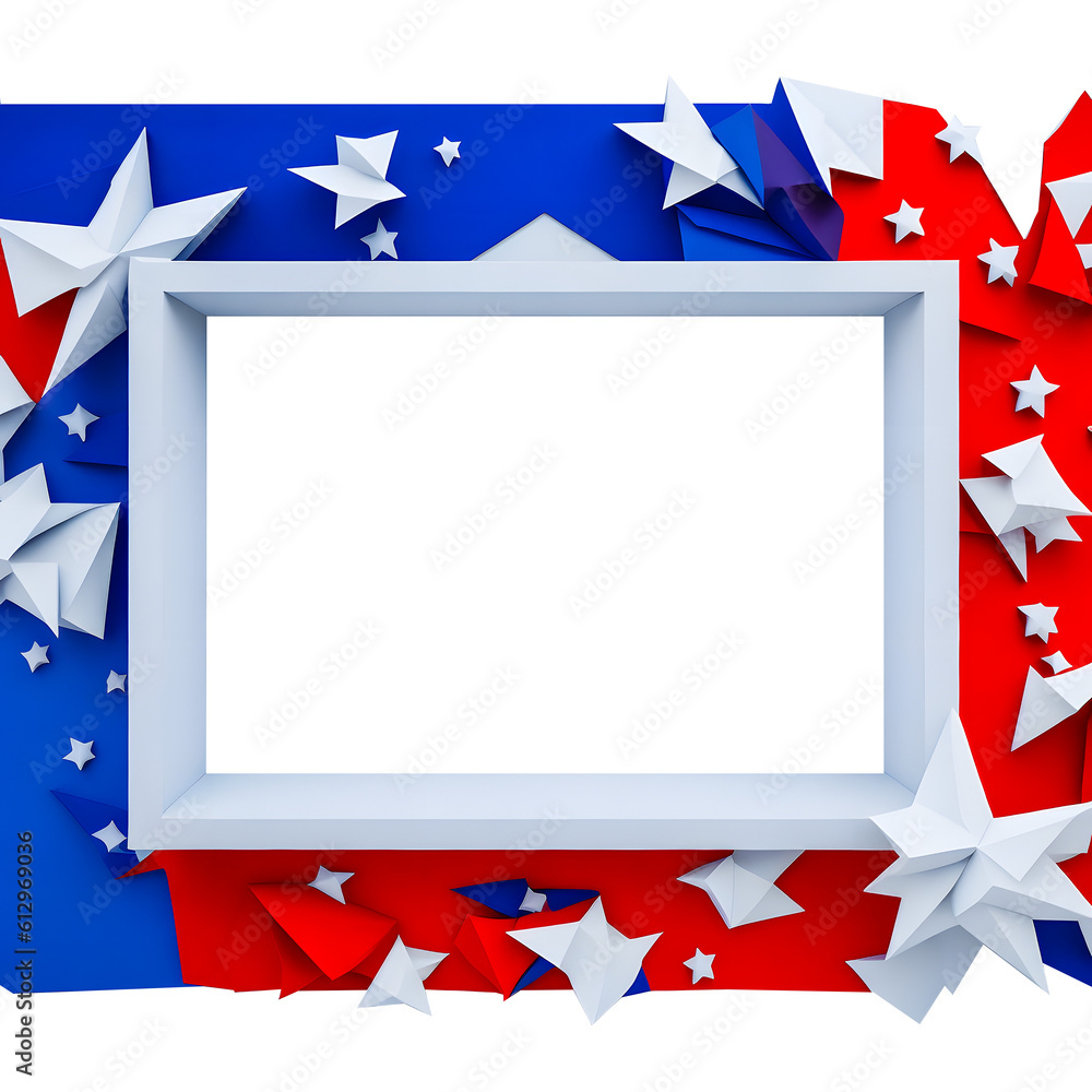 Origami Frames Fourth of July Clipart PNG, Transparent Background ...