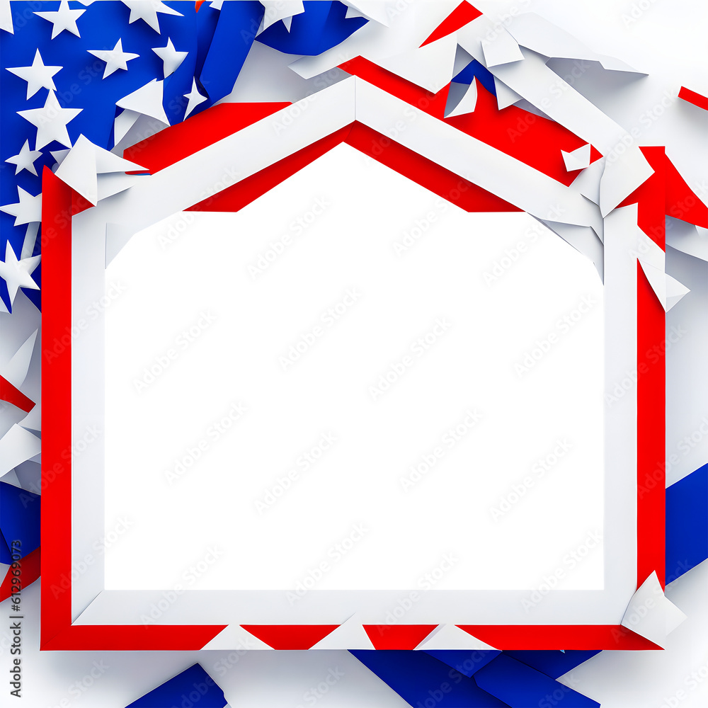 Origami Frames Fourth of July Clipart PNG, Transparent Background, Independence Day Frames ...