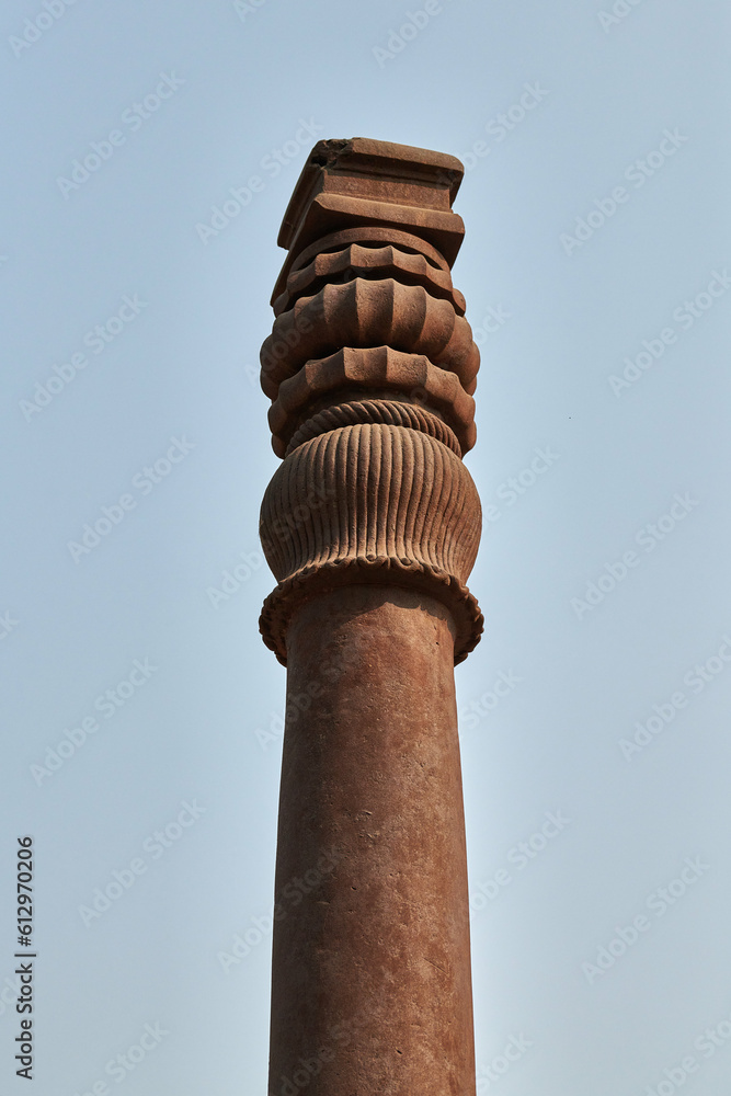 Iron pillar of Delhi structure part Qutb complex in South Delhi, India ...