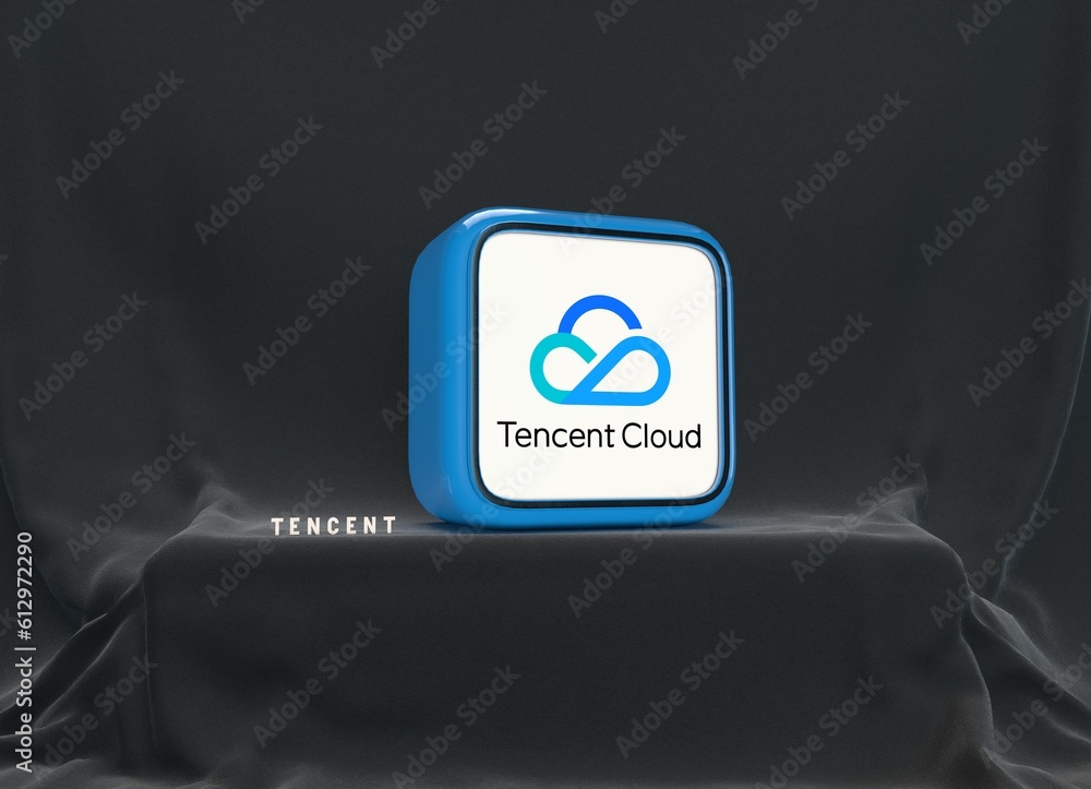 tencent cloud, It is a visual design. - Social Media Background Design ...