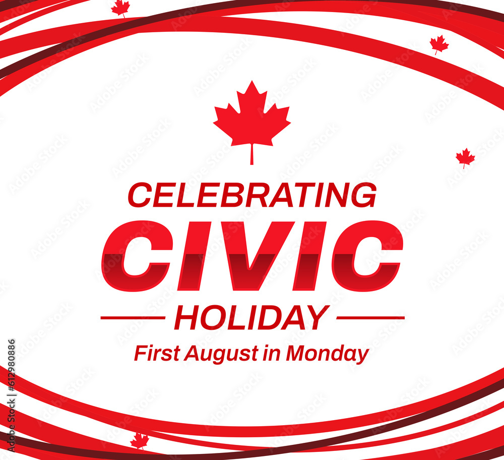 Celebrating Civic Holiday in Canada background design with typography ...