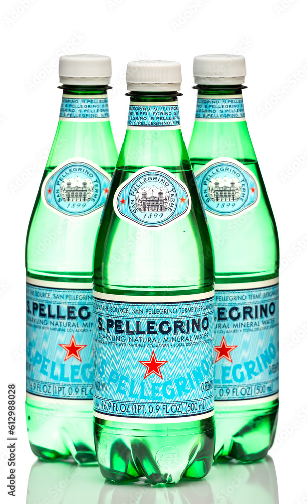 Chicago, USA - June 15, 2023: S. Pellegrino sparkling natural mineral ...