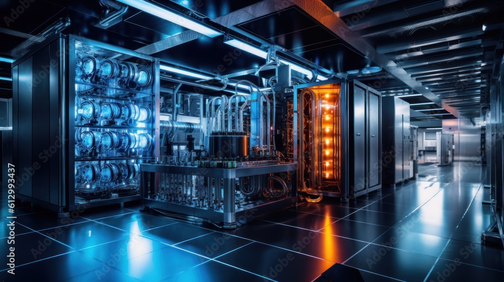 Futuristic laboratory where scientists harness the power of quantum ... Futuristic laboratory where scientists harness the power of quantum ...