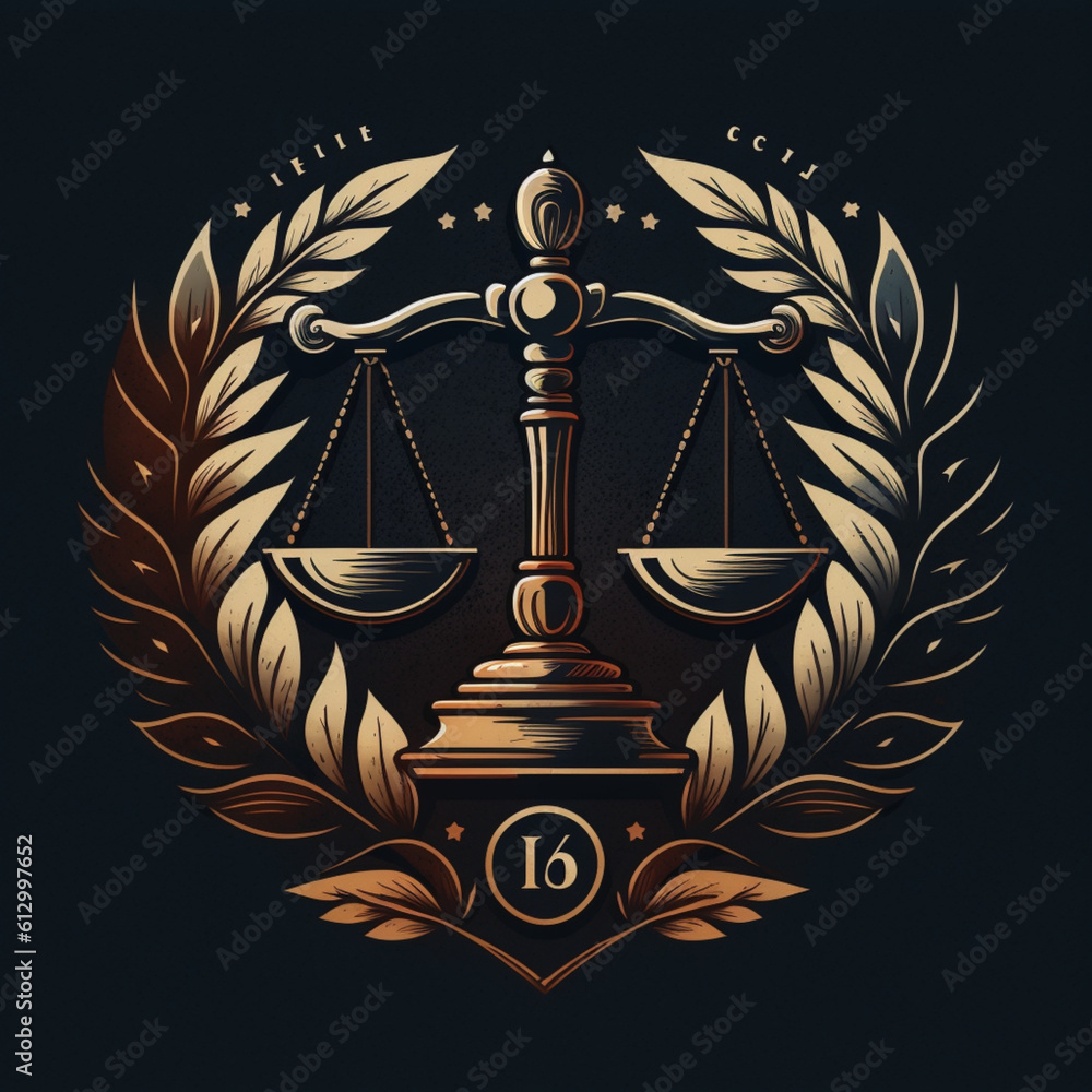 Vintage scales - illustration of the symbol of justice and balance. in ...