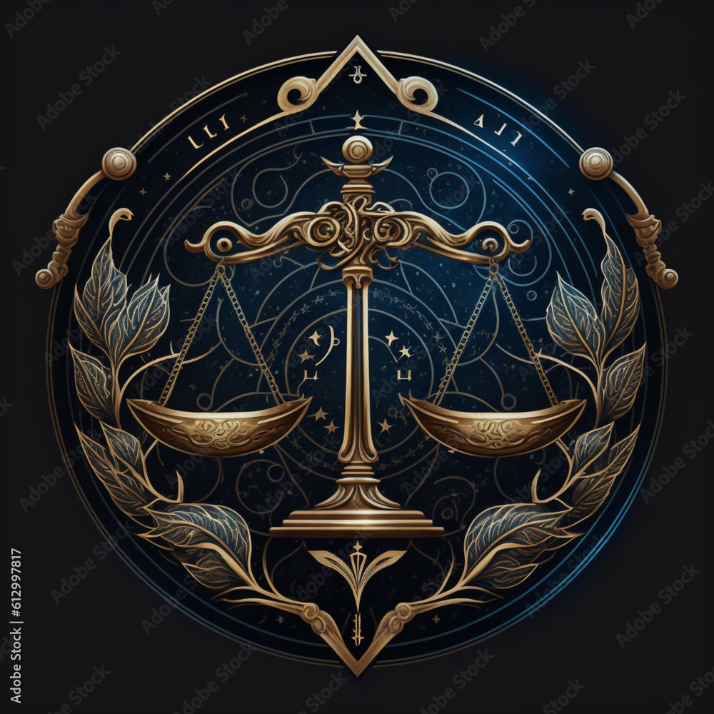 Vintage scales - illustration of the symbol of justice and balance. in ...