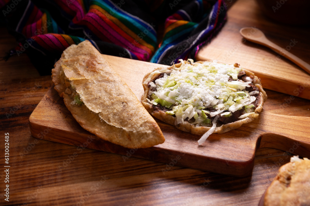 Sope and Quesadilla. Some of the street food in Mexico known as ...