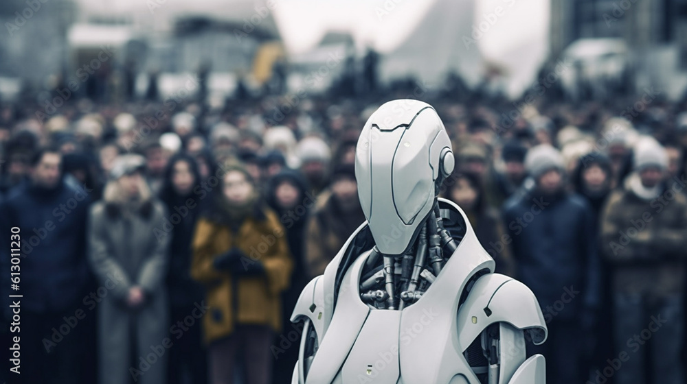 humanity is oppressed by machines, soldier robot, autonomous warfare ...