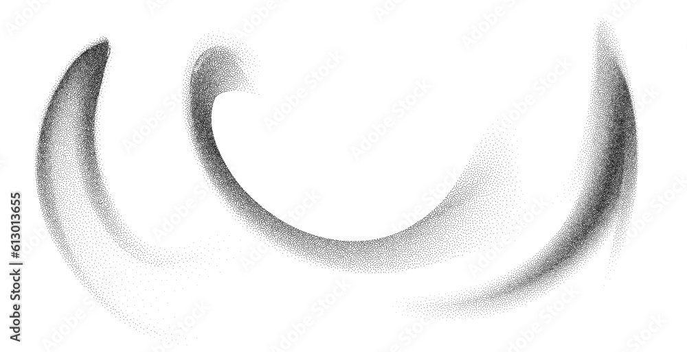 Charcoal splashes, black dotwork grain texture, abstract stipple sand ...