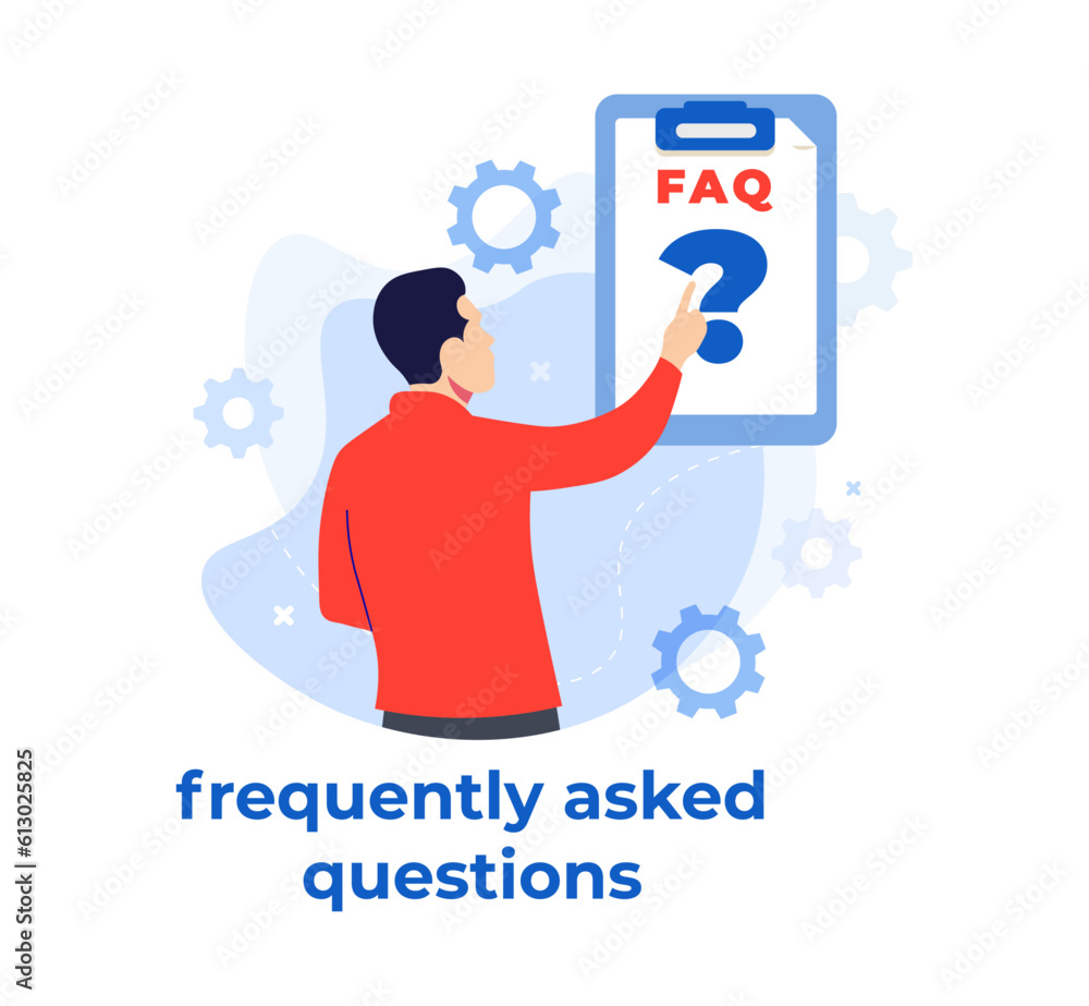 Frequently asked questions concept flat illustration vector template ...